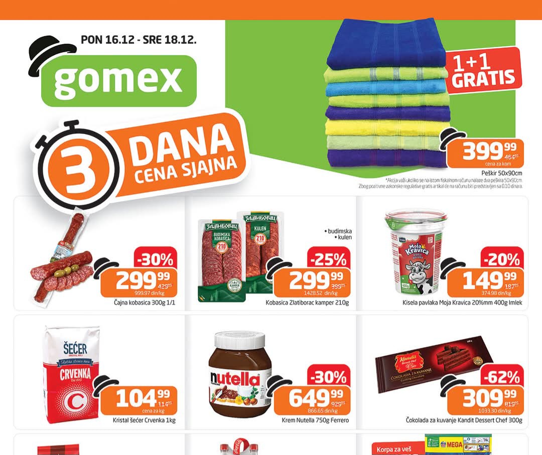 GOMEX AKCIJA: 3 dana cena sjajna - ZR Klik