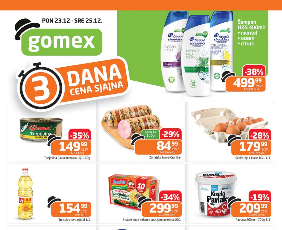 Počela je nova akcija u Gomexu 3 dana cena sjajna - ZR Klik